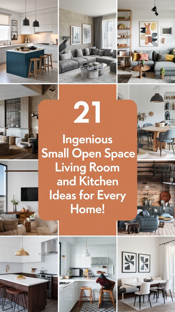 21 Ingenious Small Open Space Living Room and Kitchen Ideas for Every ...